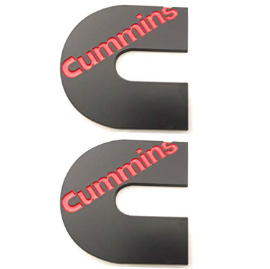 2pcs Cummins logo 3D badge Stickers Emblems Door Tailgates Nameplate ...