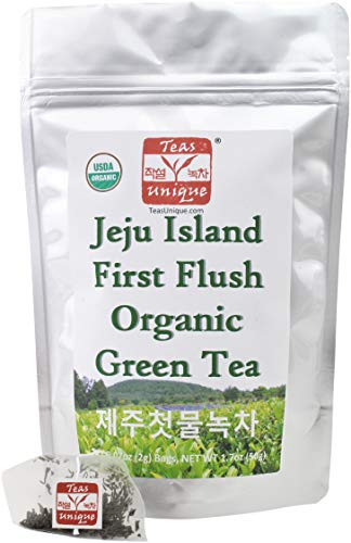Teas Unique Korean Jeju Island First Flush Organic Green Tea 25 Tea ...