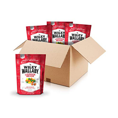Wiley Wallaby Classic Red Licorice Beans 10 Ounce Resealable Bags 4 ...