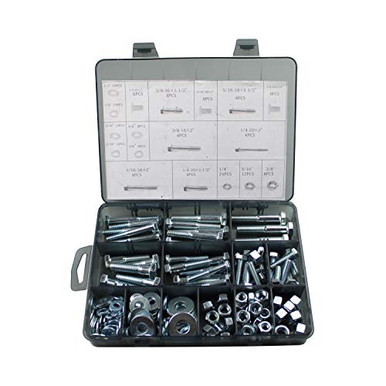 HFS R Heavy Duty Nut and Bolt Assortment Kit 176 Pieces Includes 9 Most ...