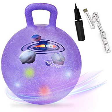 Flybar LED Rocket Hopper Ball Light Up Bouncy Ball with Handle Balance ...