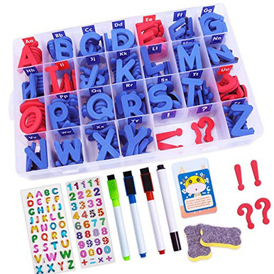 YBQZ Classroom Magnetic Letters Kit 234 Pcs with 2 Double-Side Magnet ...