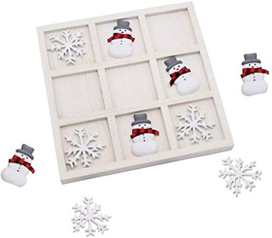 DEI 13961 Snowman Tic Tac Toe Board Game 9-inch Square ...