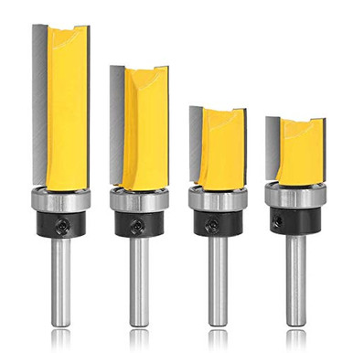 Mesee 4 Pieces Pattern Flush Trim Router Bit Set 1 4 Inch Shank ...