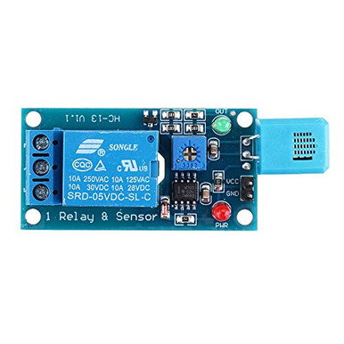 ZJYSM HR202 Blue Sensor DC 5V 12V 1 Channal Humidity Raw Switch Relay Module Humidity Controller ...