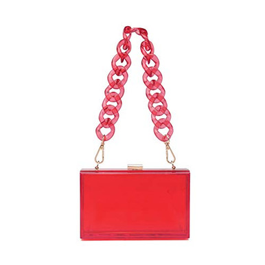 L-COOL Cute Transparent Acrylic Shoulder Bag Clear Crossbody Evening ...