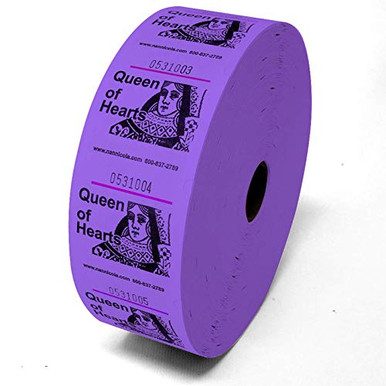Queen of Hearts Jumbo Roll Event Tickets Purple - Warehousesoverstock