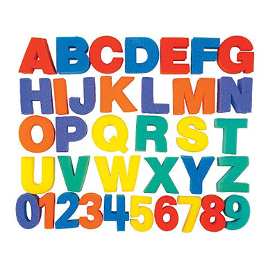 Paint Sponges Letters and Numbers Set - Alphabet and 0 Through 9 ...