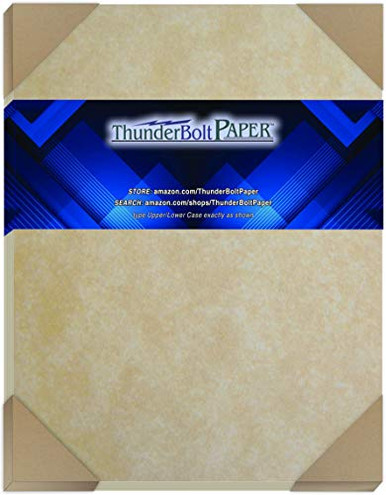 100 Old Age Parchment Paper for Writing - 60 Text 24 Bond Sheets - 8.5 ...