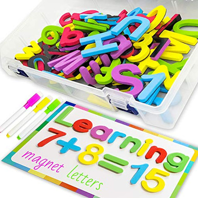 AICTIMO ABC Magnetic Letters for Kids Numbers and Shapes for Kids ...