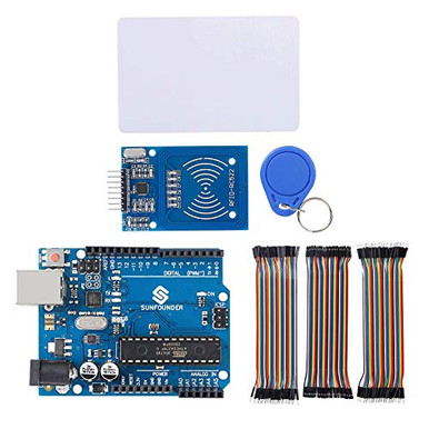 SunFounder RFID Kit Mifare RC522 RFID Reader Module with R3 Board and 120pcs Breadboard Jumper ...