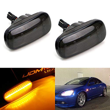 iJDMTOY Smoked Lens Amber Full LED Fender Sidemarker Light Kit Compatible With JDM Spec Honda ...