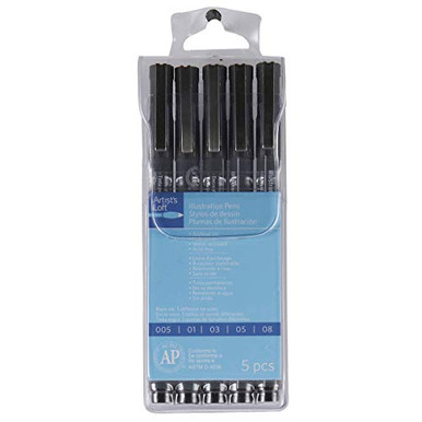 Black Illustration Pen Set by Artist's Loft - Assorted Sizes ...