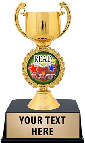 Crown Awards Reading Trophies with Custom Engraving 6" Personalized ...