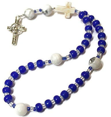 Anglican Rosary of Royal Blue Native American Heart Beads ...