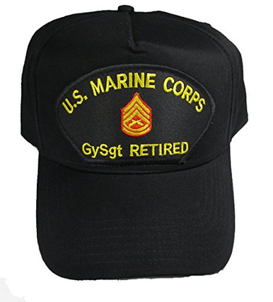 U.S. MARINE CORPS GYSGT RETIRED HAT with Gunnery Sergeant Rank In The ...