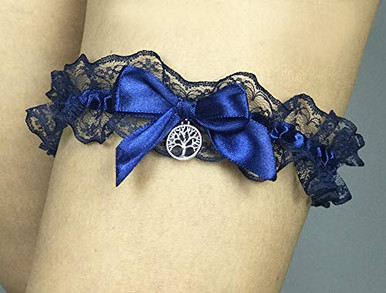 Bridal garter tossing garter wedding garter navy blue bridal gift ...