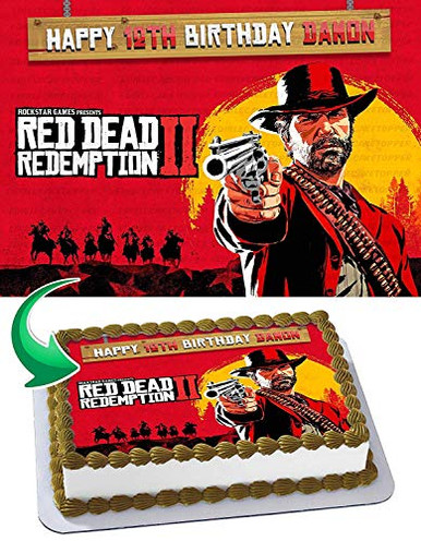 Cakecery Red Dead Redemption Edible Cake Image Topper Personalized ...