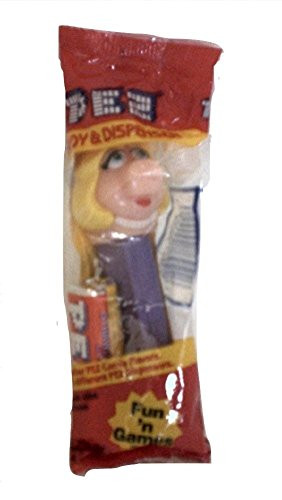 Pez Muppets Miss Piggy Dispenser Purple Stem Full Pearls Hair Swept ...