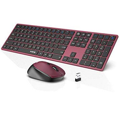 Wireless Keyboard and Mouse Combo WisFox 2.4G Full-Size Slim Thin ...