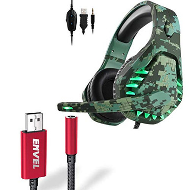 ENVEL USB Sound Card Red Butfulake Gaming Headset for Nintendo Switch ...