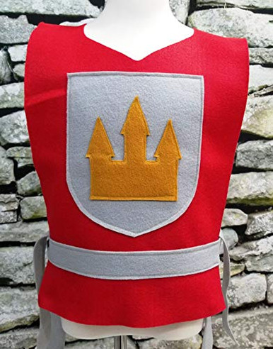 Adult Red Knight Costume Tunic King Prince Medieval Solider - Baby ...