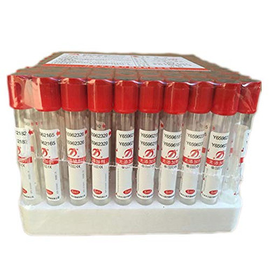 Vacutainer Tubes Red Top 100pcs 5ML Vacuum No Addictive Blood ...