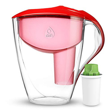 Dafi Astra LED 12 Cup Filtering Water Pitcher Red Plus Alkaline Filter ...