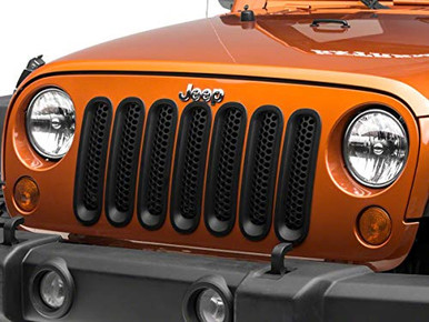 RED ROCK 4x4 Honeycomb Grille Inserts in Black Styling Fits Jeep ...
