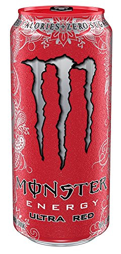 Monster Energy Ultra Red - 16 Oz Cans - 12 Pack - Warehousesoverstock