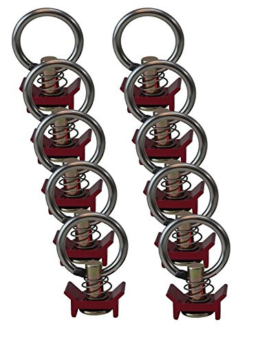 10 PACK L-TRACK SINGLE STUD FITTING WITH ROUND RING Red ...