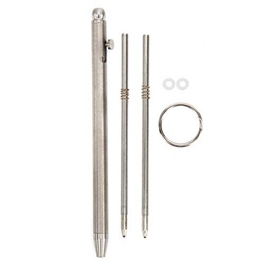 Mini Ballpoint Pen, Pure Titanium EDC Portable Keychain Pen Signature ...