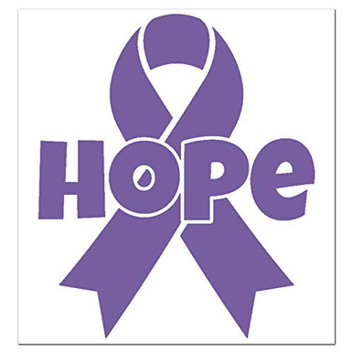 Hope Cancer Ribbon Custom Vinyl Decal Sticker, Cancer Ribbon Decal Hope ...
