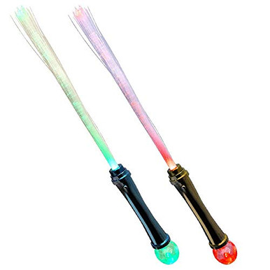 ArtCreativity Flashing Magic Ball Fiber Optic Wand, Set of 2, Light Up ...