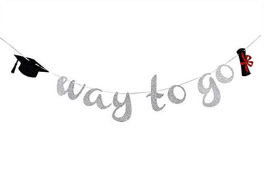 2019 Graduation Banner - Way to Go Banner with Graduation Symbol ...