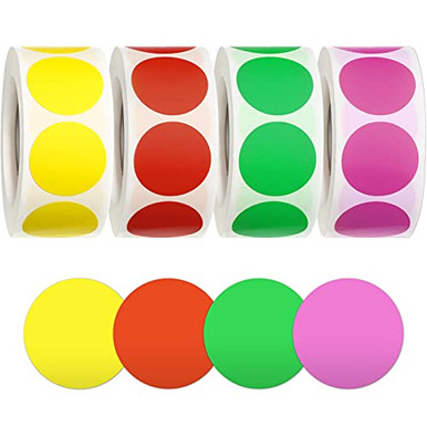 2000 Pieces Round Removable Color-Code Dot Stickers Circle Dots ...