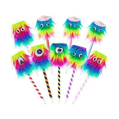 9 Pack Ballpoint Pen Fun Design Fluffy Pens Cartoon Cute Ballpoint Pens ...