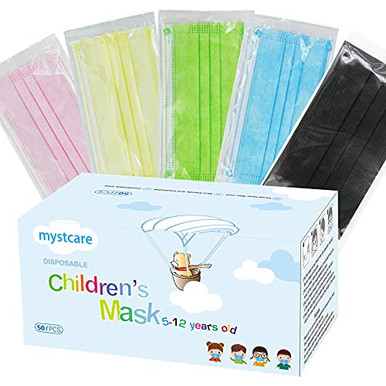 mystcare Kids Disposable Face Mask Individually Wrapped Packaged 50Pack ...