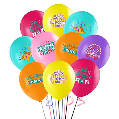 30Pcs Happiness Welcome Back Balloons, 12"We Missed You Latex Balloon ...