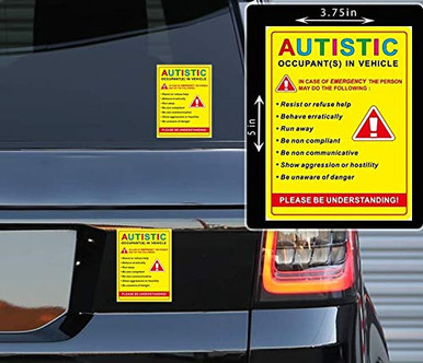 Printbeat Autistic Occupant in Vehicle Autism Awareness Vinyl Decals ...