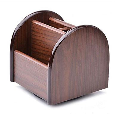HOTSYSTEM Wooden Desk Organizer with Rotating Base Desk Organizer, 4 ...