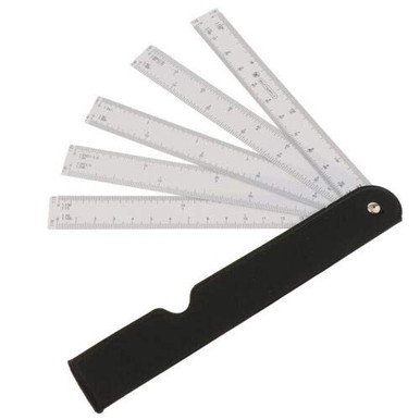 AliNature Foldable Fan Scale Ruler with 12 Scales for Engineer ...