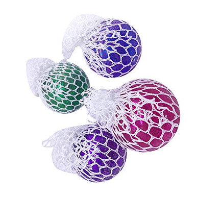 Squishy Mesh Stress Balls Toy for Kids Adults - Colourful Mesh Ball ...
