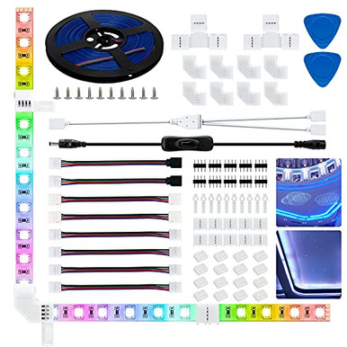 LED Strip Connector Kit, 69Packs LED Light Strip Connector with 12 ...