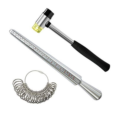 Ring Sizer Ring Mandrel Metal Rings Sizer Gauge Set with Jewelers ...