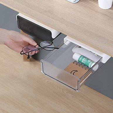 COZYWELL Self-Adhesive Under Desk Drawer Slide-Out, Add a Drawer Under ...