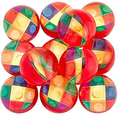 Kicko Block Mania Bounce Balls - 24 Pack - 32 mm - for Kids, Party ...