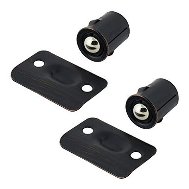 2 Pack of Oil Rubbed Bronze Finish Drive-in Closet Door Ball Catches ...