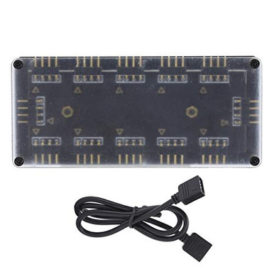 12V 4-pin RGB LED Splitter 11-Port Hub RGB Controller HUB Controller ...
