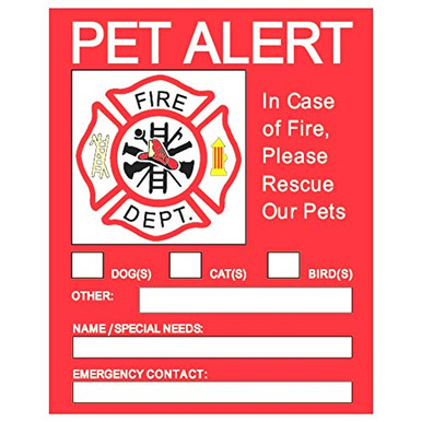 Elite Refuge 4 Pack Pet Alert Safety Fire Rescue Stickers - Save Our ...